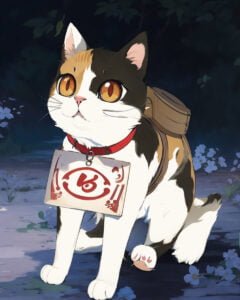 Chachamaru: Cat Demon that Assisting Tamayo and Yushiro in Demon Slayer